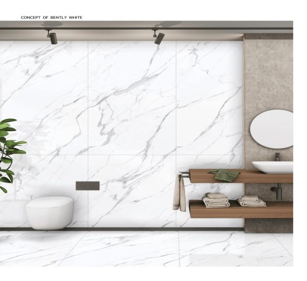 Shop Bently White Tiles – Black Bathroom Tiles